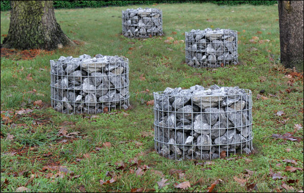Gabions 4er-Set ø 60cm H50cm Gabion Stone Baskets Column Gabion Column ...